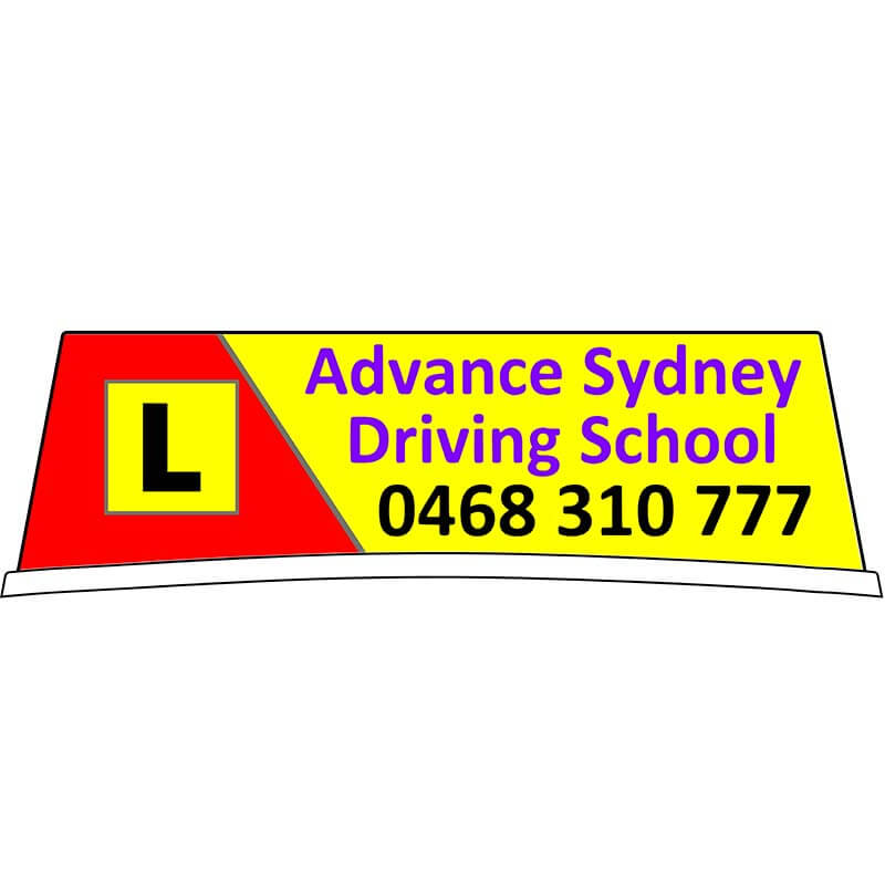 White 'Roof Sign 1' – Best-Selling UV-Protected Instructor Sign with 2 ...