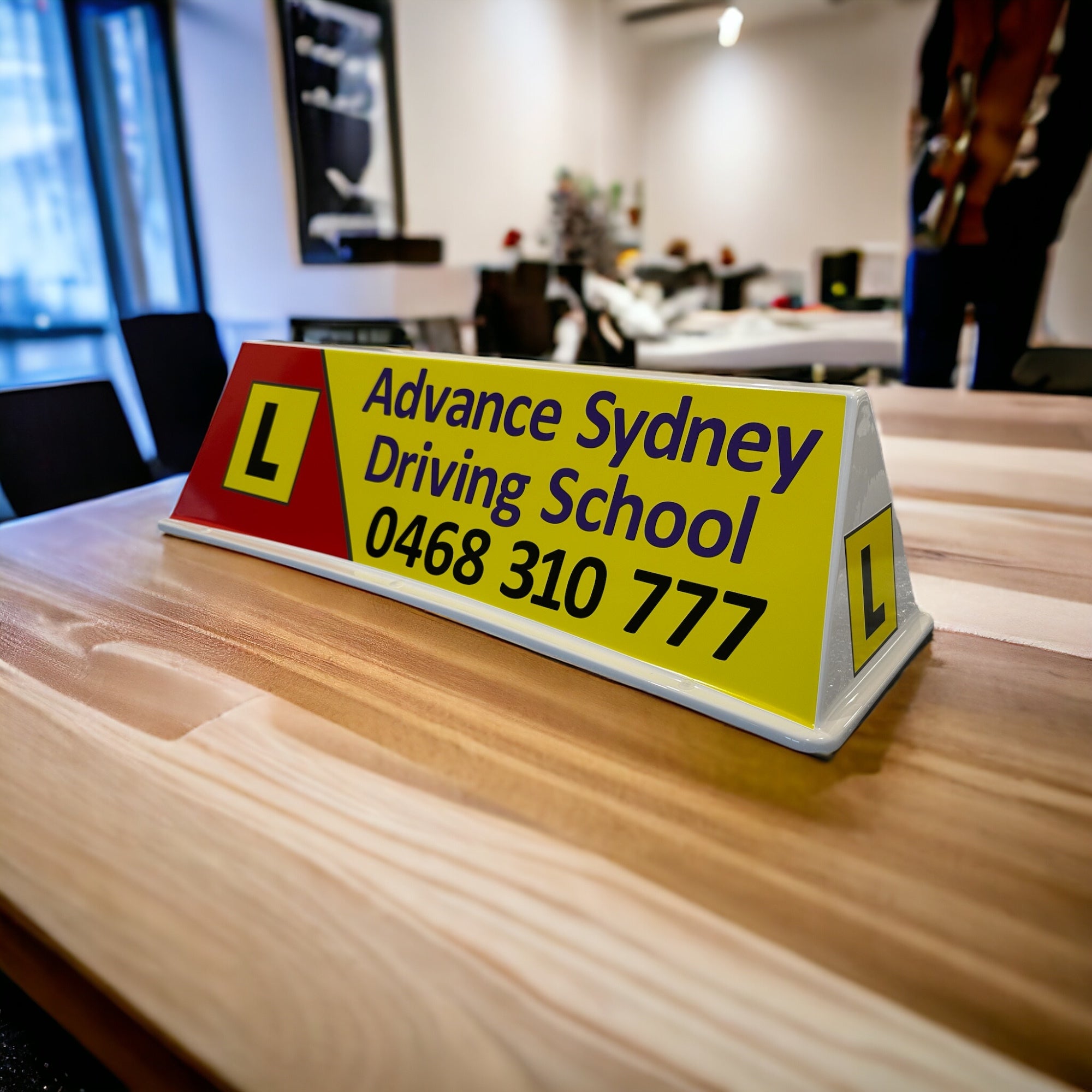 White 'Roof Sign 1' – Best-Selling UV-Protected Instructor Sign with 2 ...